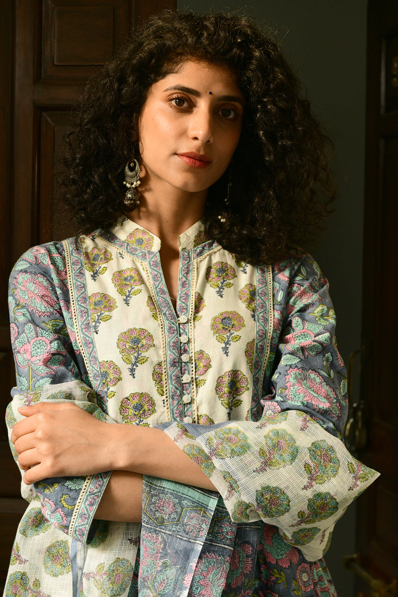 Aaravi Blue Suit Set – Shilpi Handicrafts